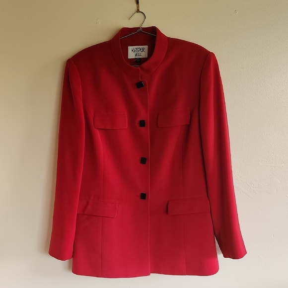Kasper | Jackets & Coats | Kasper Womens Red Blazer Size 2 | Poshmark